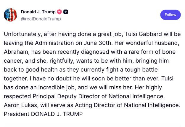 The internet has many thoughts on Tulsi Gabbard's resignation