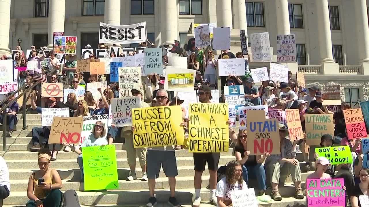 Protesters raise concerns about water, transparency over proposed data ...