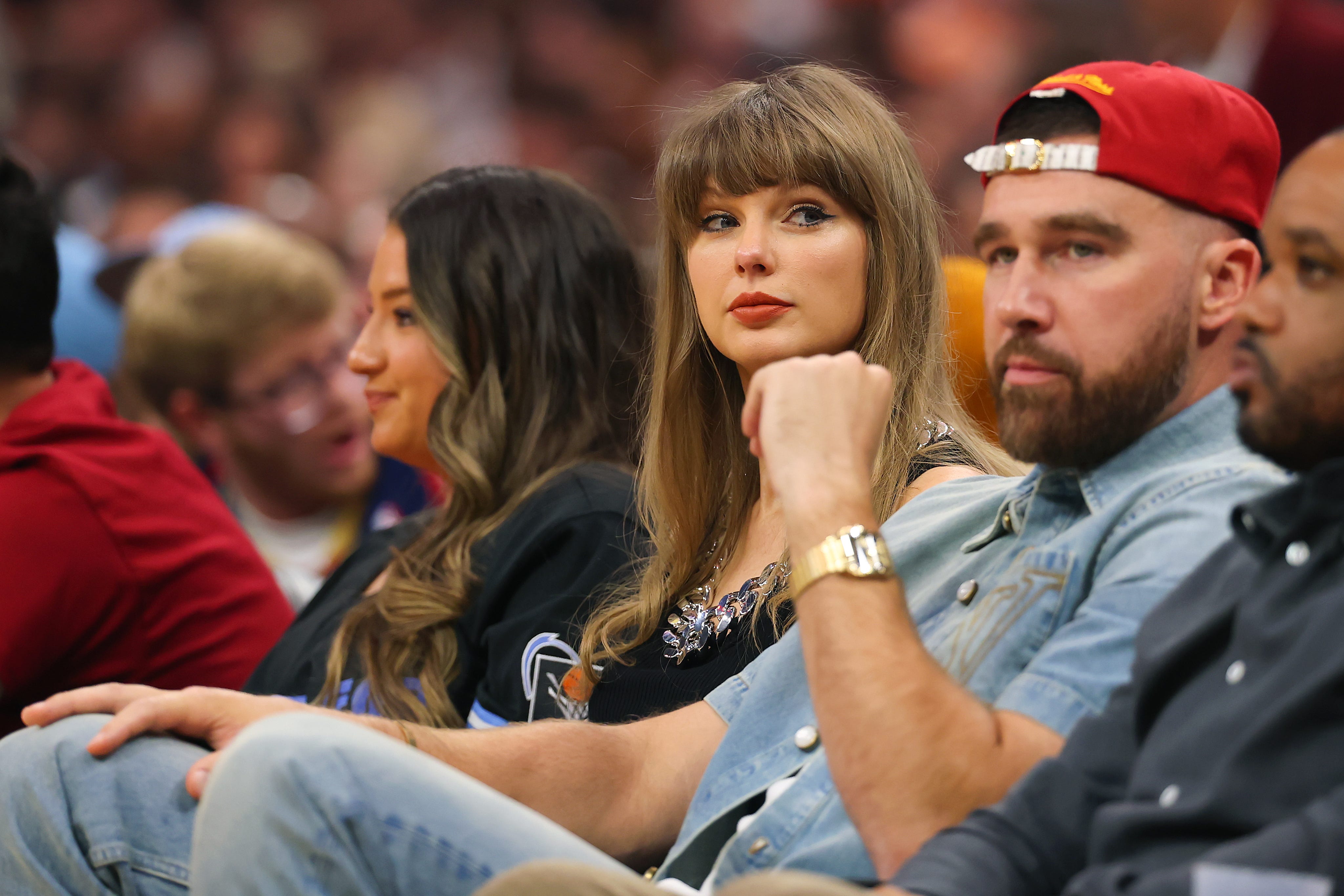 Taylor Swift, Travis Kelce at Cavs game. Last Tayvis Florida sightings
