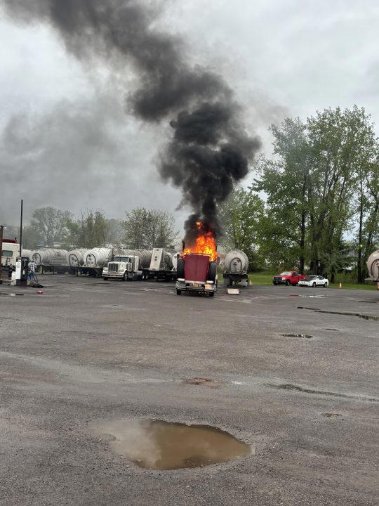 Churchville Fire Department responds to trailer fire on Sanford Road