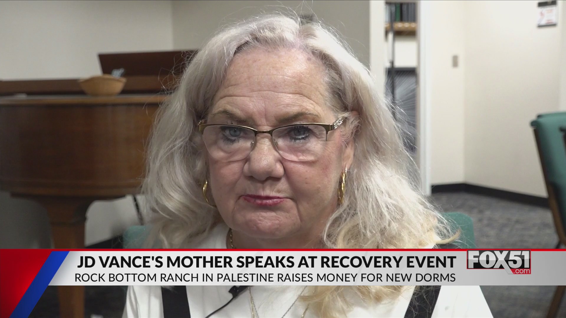 Vice President JD Vance's mother speaks on recovery in Palestine