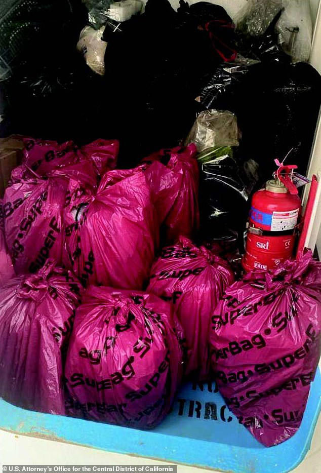 Packages emblazoned with Dior and pink bin liners aboard LA oil tanker ...