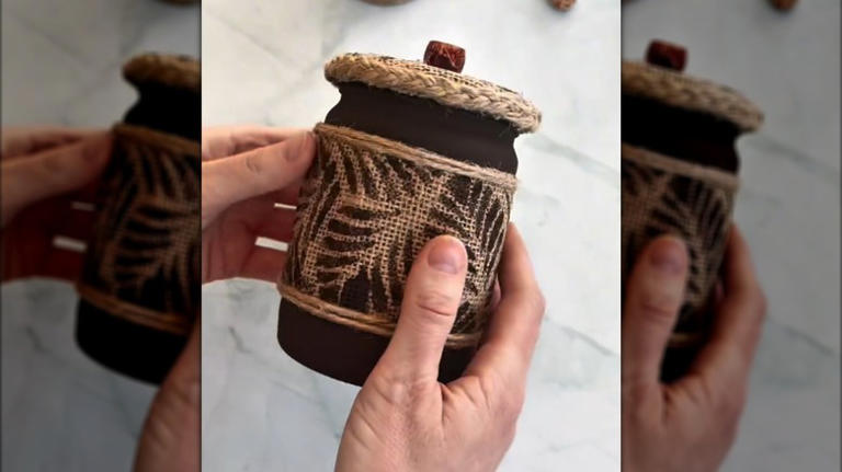 Reuse an old glass jar to DIY a beautiful home decor piece you'll love