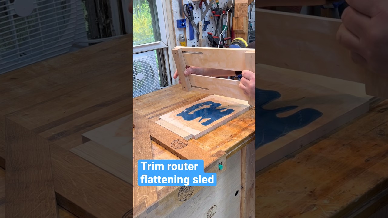 Trim router flattening sled for easy flattening boards #tools # ...