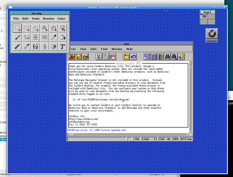 I joyfully reunited with my first Linux distro at the Virtual OS Museum
