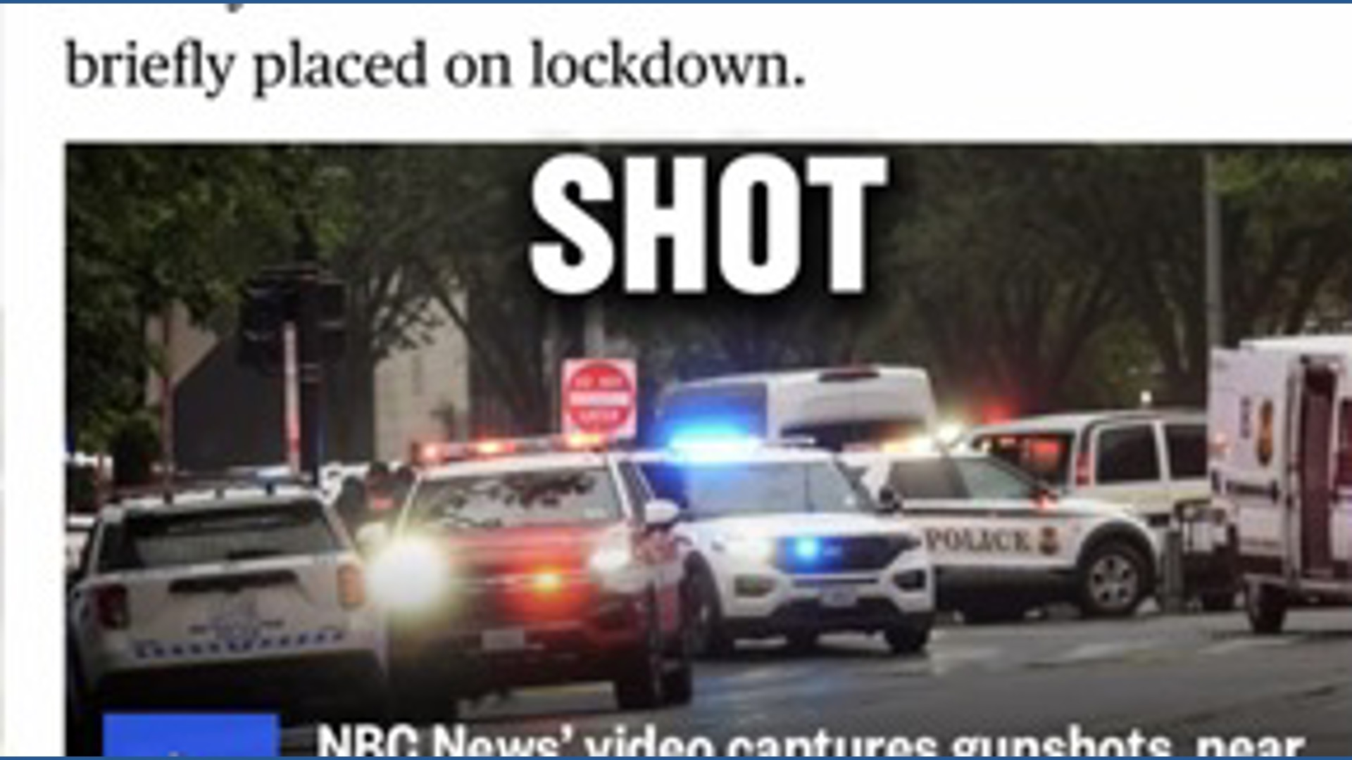 Dozens of shots fired near the White House