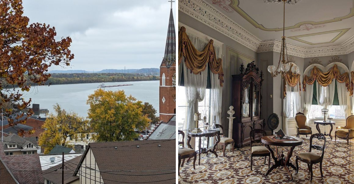 The ghostly Indiana river town where a Gilded Age Victorian mansion ...