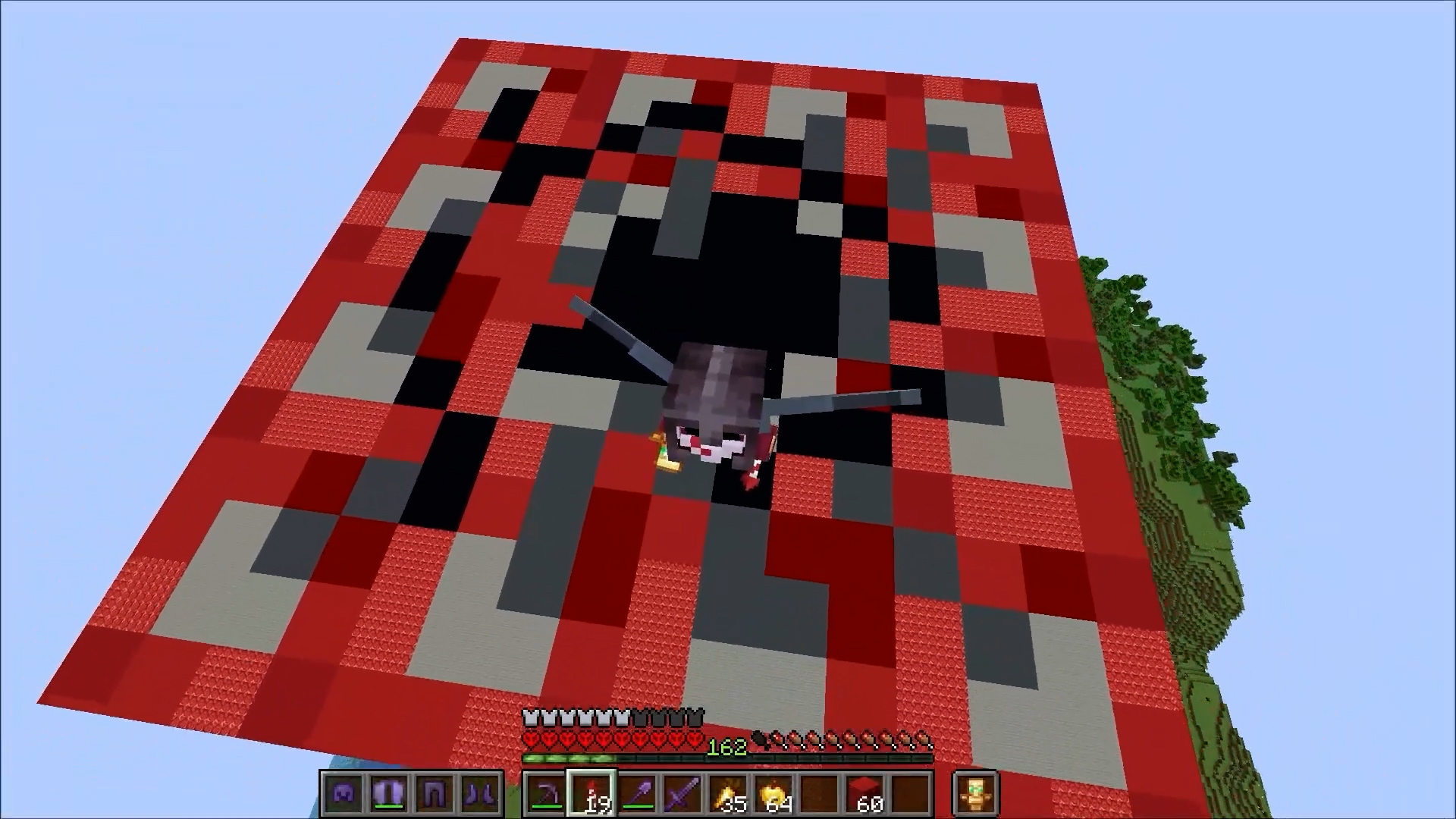 Building a large scale replica TNT block in Minecraft