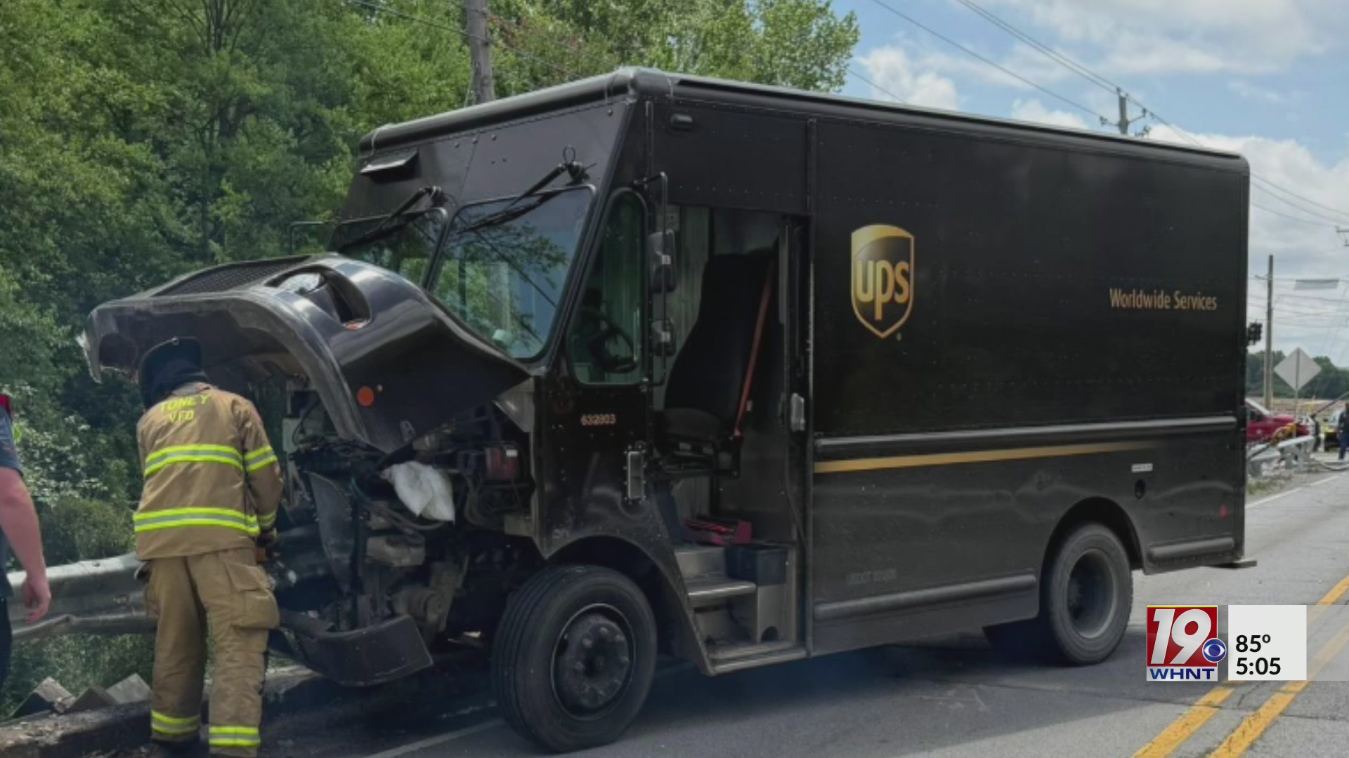 UPS truck crash in Madison County sends fluids into creek | May 23 ...