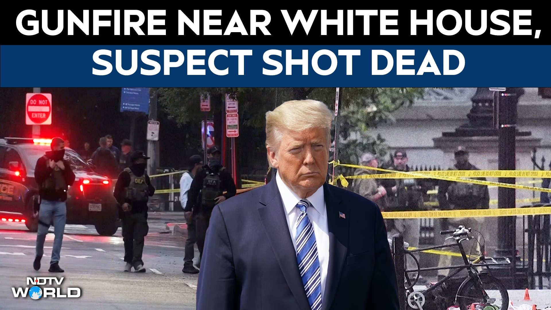 Gunfire near White House, suspect shot dead, bystander injured
