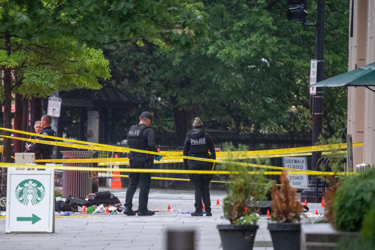 Video shows terrifying moment reporter dives for cover as gunshots ...