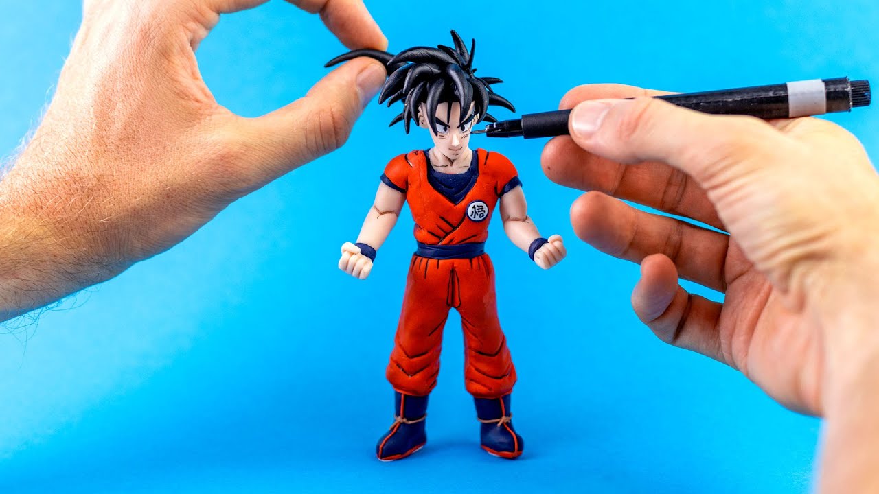 Transforming clay into Goku’s awesomeness!