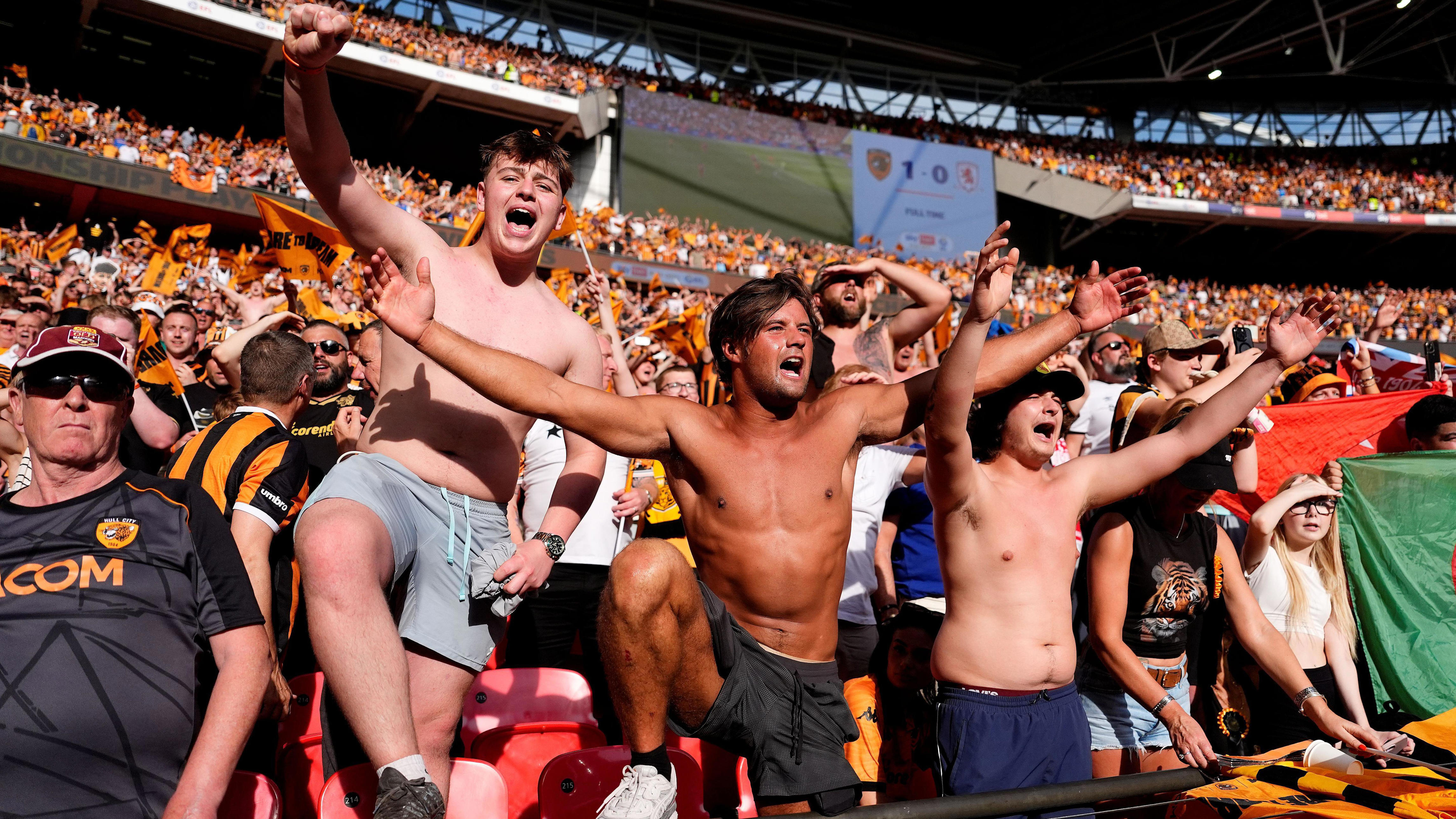 Hull City fans jubilant as team secure promotion