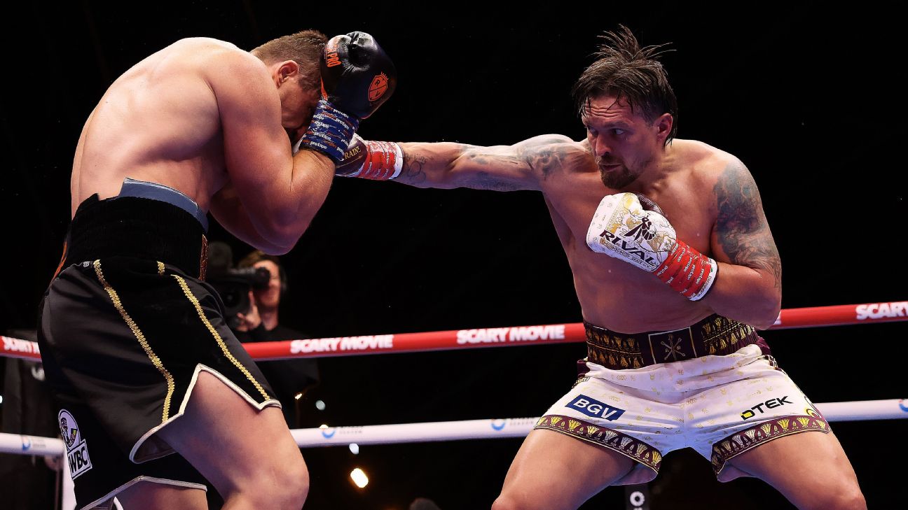 Boxing results: Oleksandr Usyk stops Rico Verhoeven in round 11
