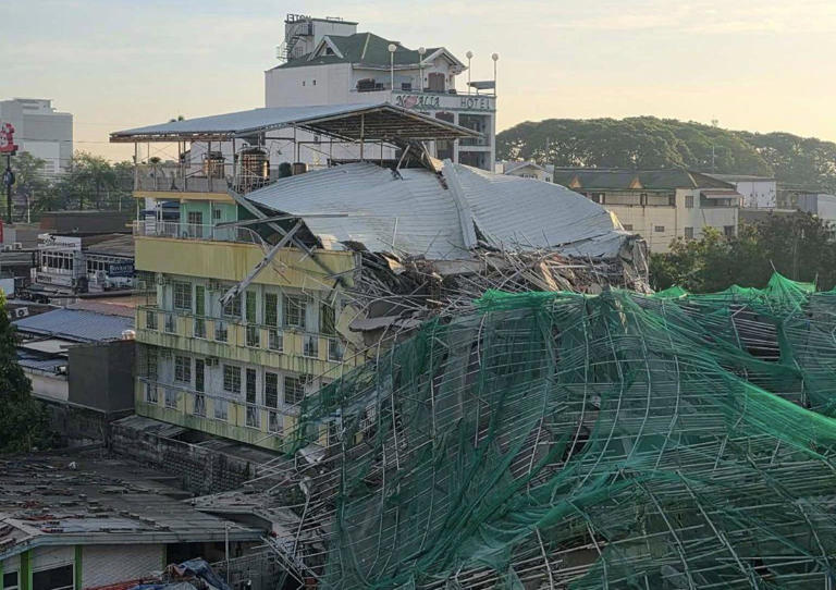 Two trapped people alive after Angeles City building collapse, rescue ...