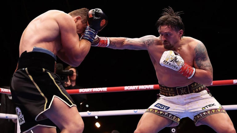 Usyk survives the upset, stops Verhoeven in round 11 at the Pyramids of ...