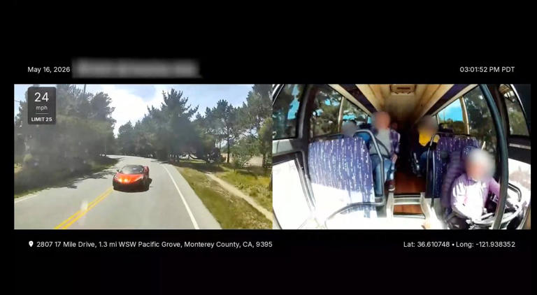 Heart-stopping dashcam footage shows Corvette smash head-on into packed ...