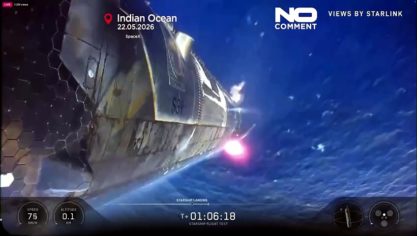 SpaceX Starship explodes in Indian Ocean after splashdown