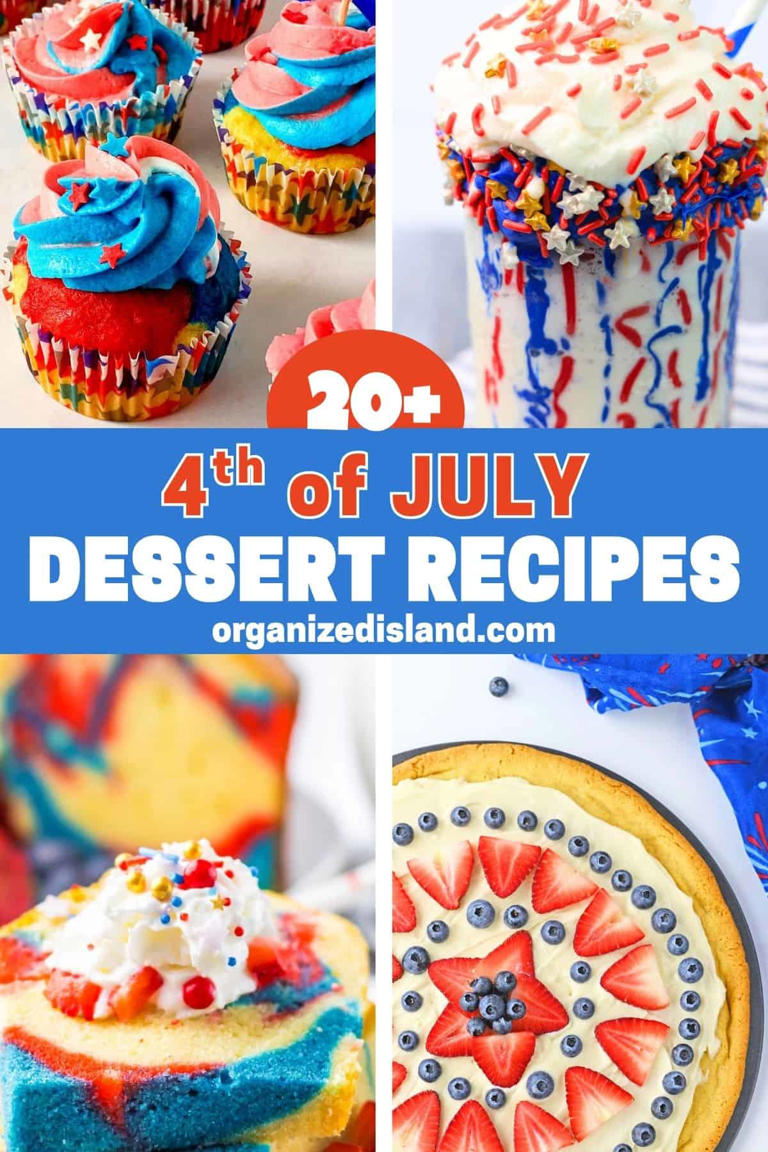 Red, White and Blue desserts