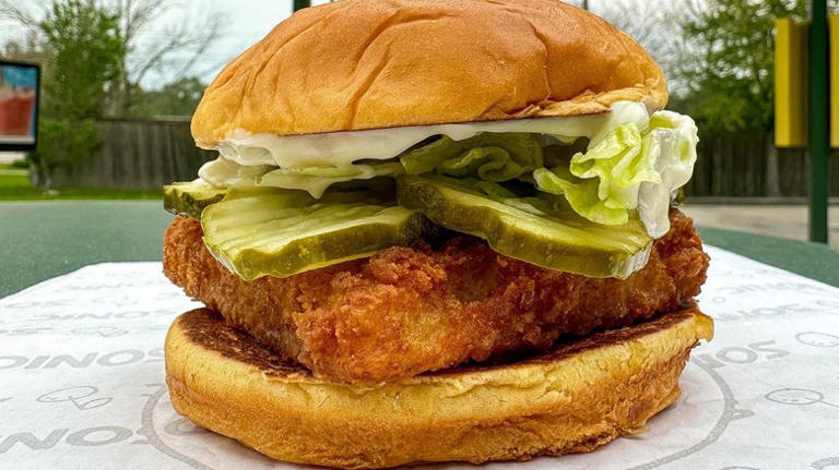 What kind of fish is in Sonic's fish sandwich?