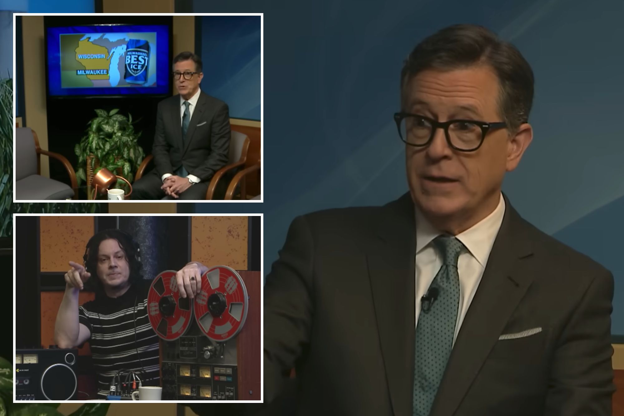 Stephen Colbert hosts Michigan public access broadcast with rocker Jack ...
