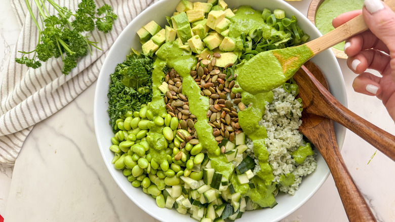 Super green grain salad recipe