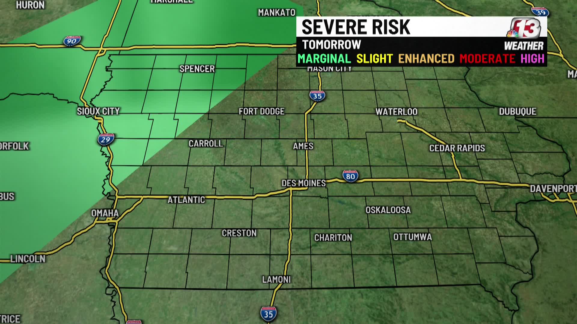 Jason Parkin's Saturday forecast
