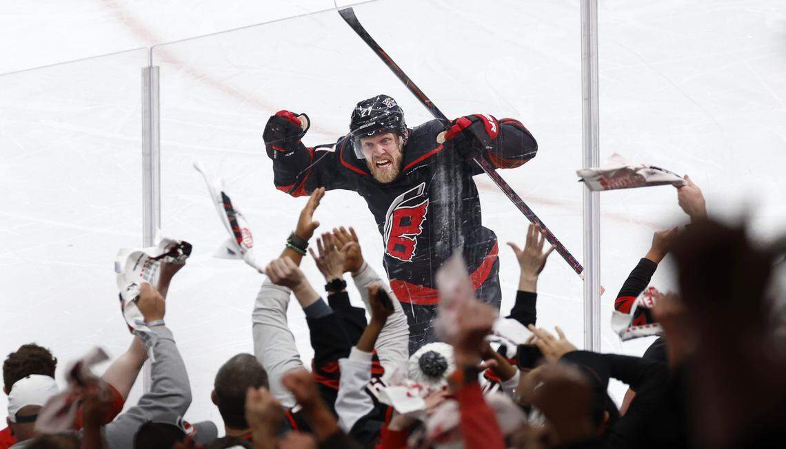 Hurricanes square Eastern Conference final with Canadiens on Ehlers' OT ...