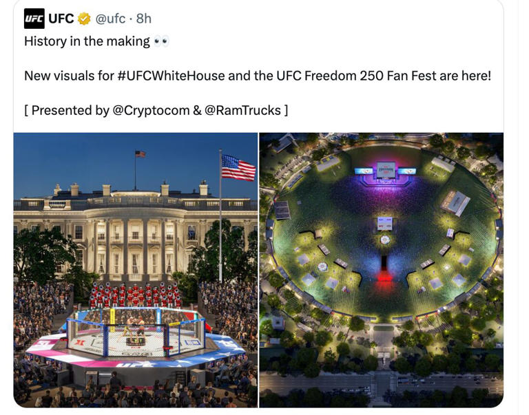Trump’s White House UFC event to honor America botches US flag