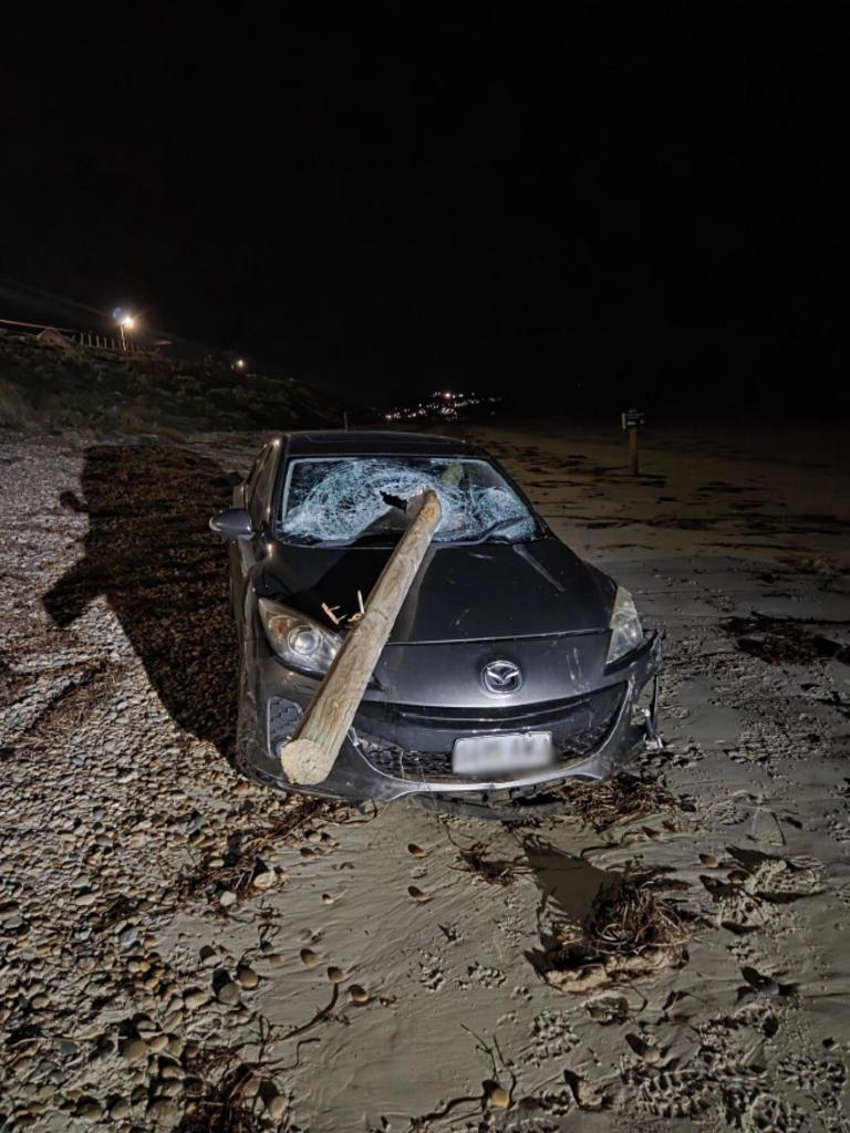 Wild photos reveal alleged drunken car crash