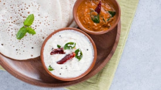 Try these crispy lentil pancakes with coconut chutney, a protein-rich ...