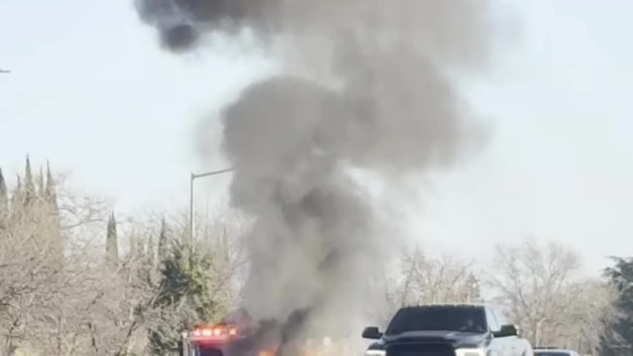 Sacramento County Interstate 80 traffic congested after crash, fire