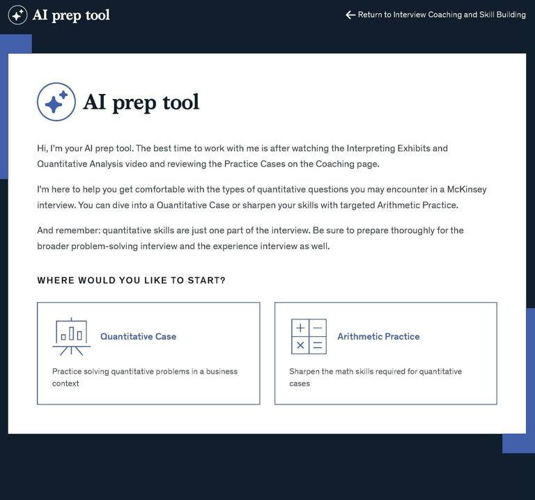 McKinsey wants job candidates to practice interviews with AI, not ...