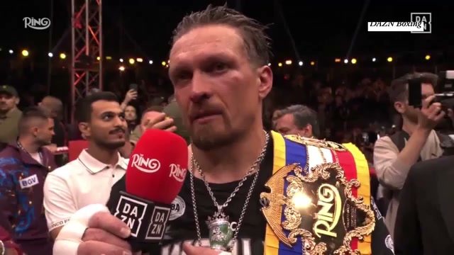 Usyk reveals text from daughter in bomb shelter before fight
