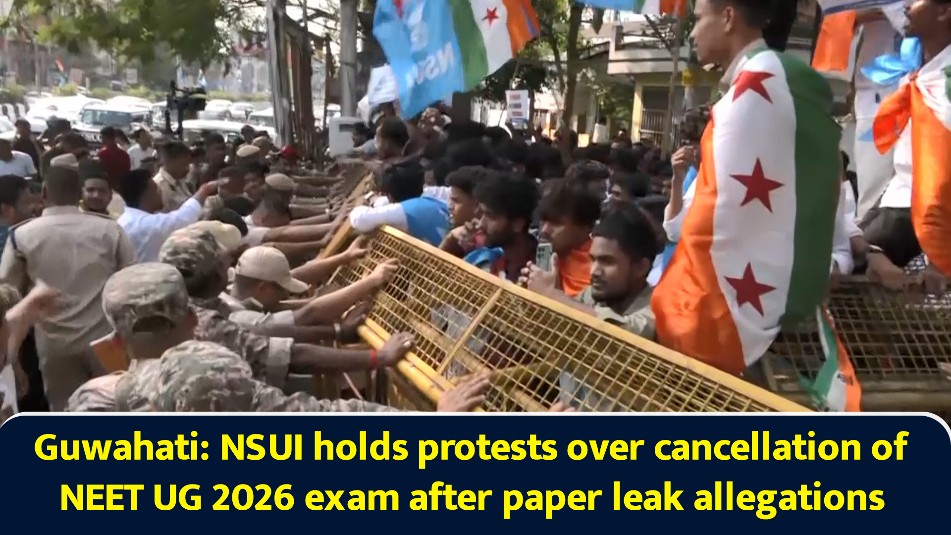 Guwahati: NSUI holds protests over cancellation of NEET UG 2026 exam ...