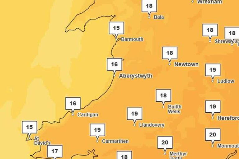 Weather maps turn red as temperatures soar