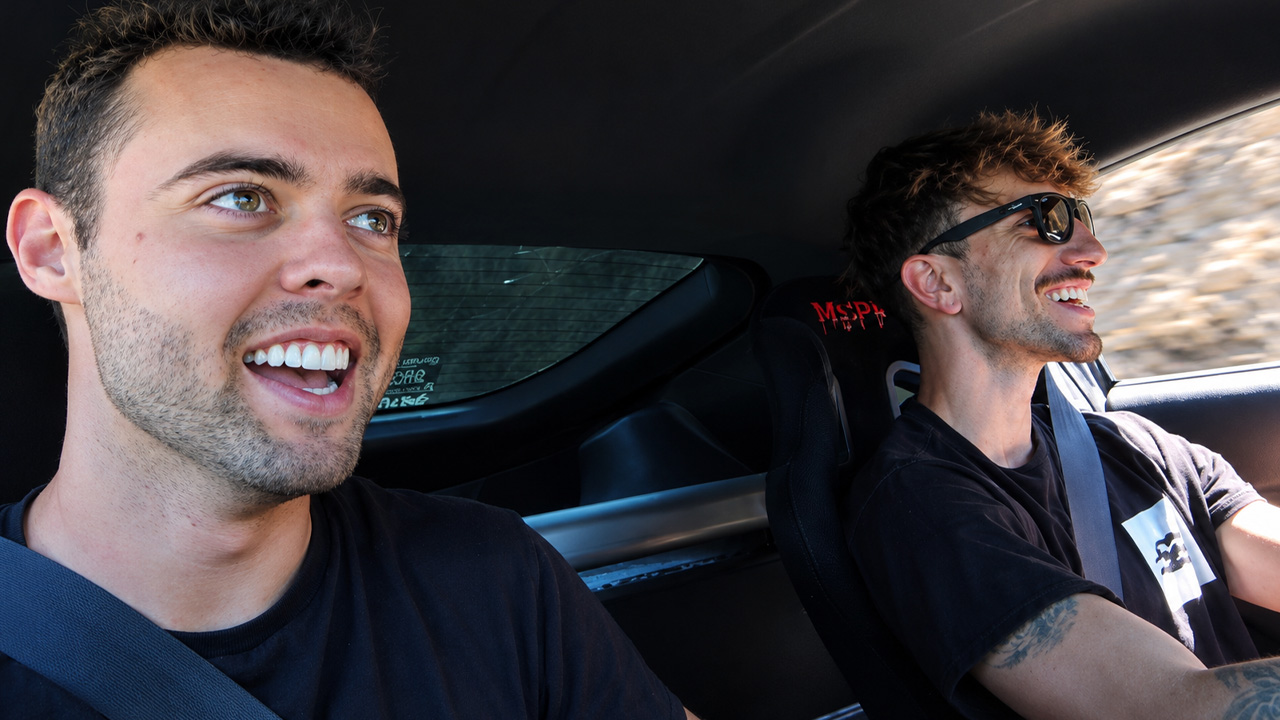 Driving a loud modified Nissan 370Z that sounds like gunfire