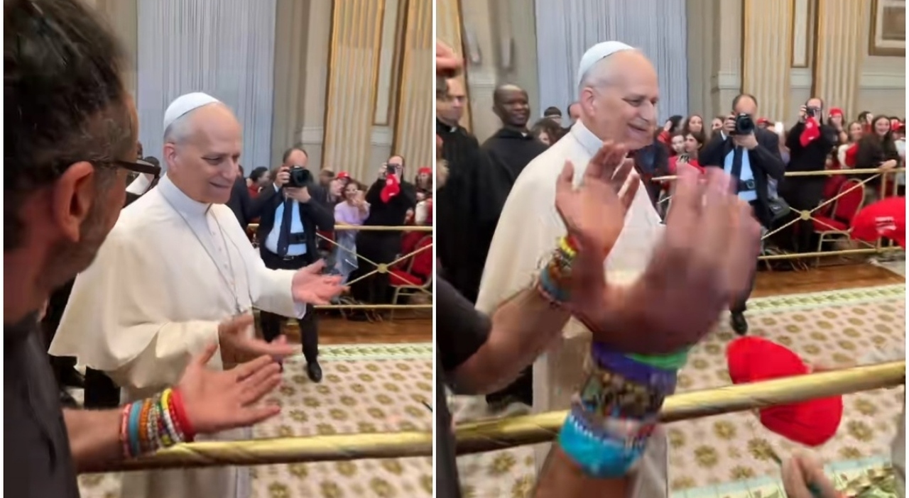 Papa Leone XIV fa il gesto “six-seven”: il meme virale della Gen Alpha ...
