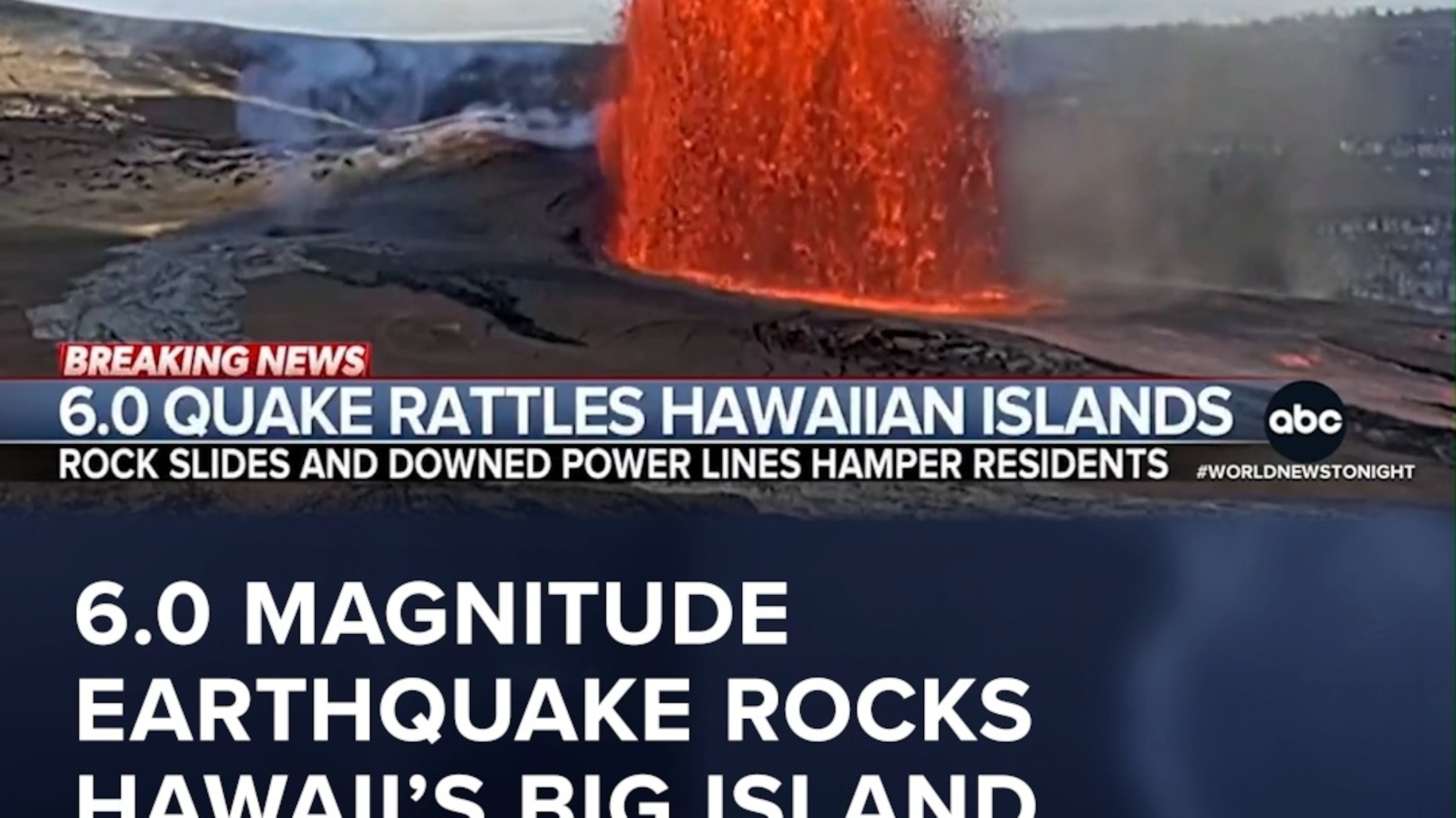 6.0 magnitude earthquake rocks Hawaii's Big Island