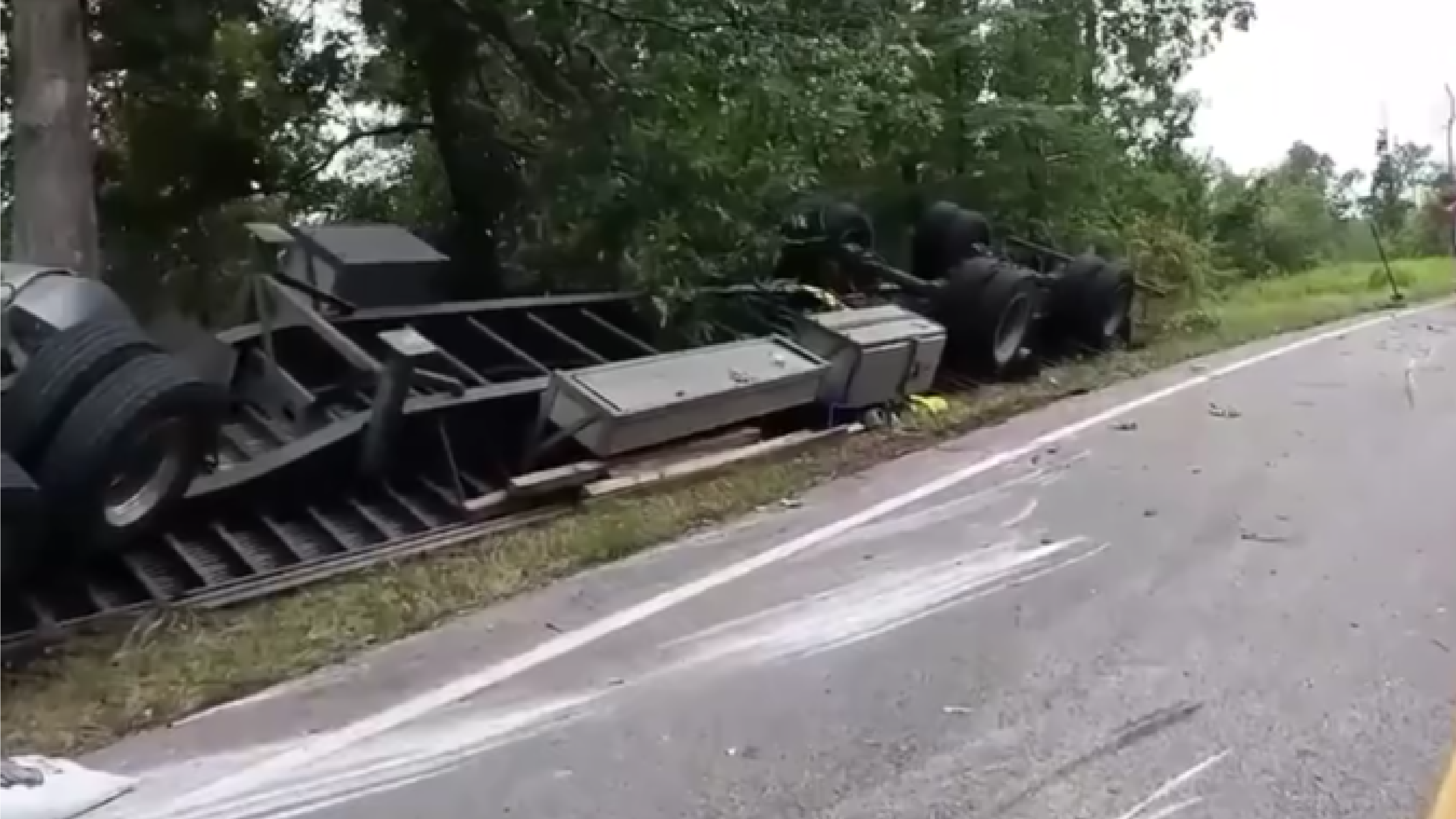 Heavy flatbed recovery operation