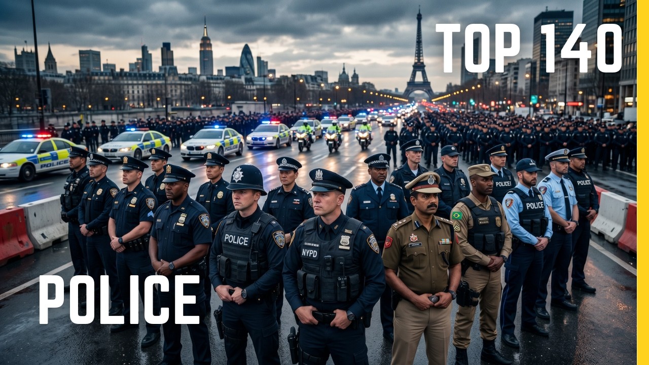 Top 140 largest police forces in the world
