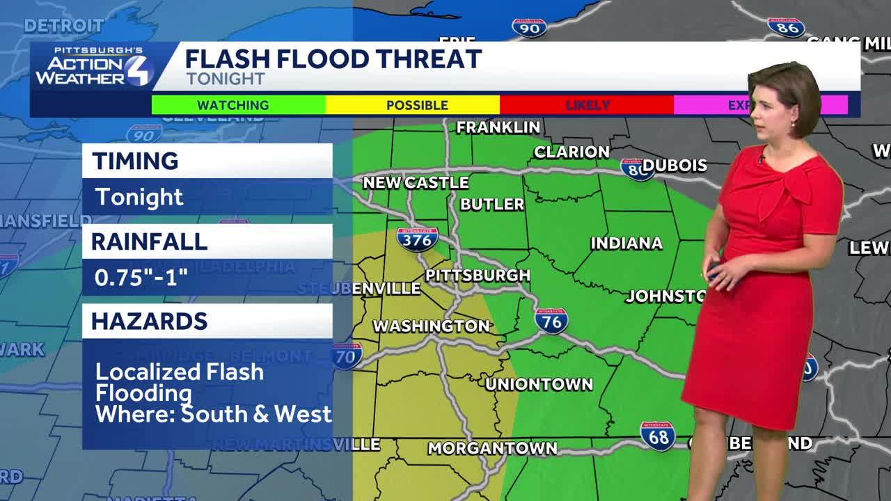 Pittsburgh: More rain tonight, drier Memorial Day | May 24