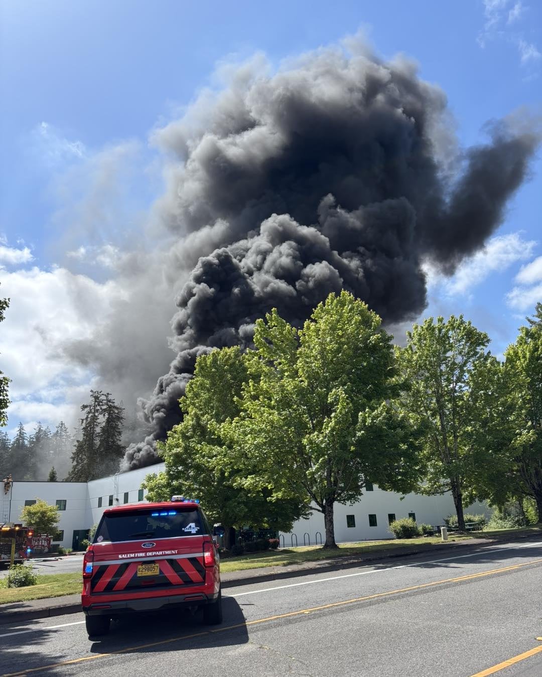 Fire in Salem Oregon State Fire Marshal warehouse threatens stockpile ...