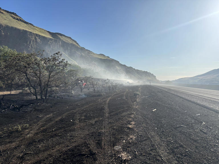 Wildfire briefly closes I-84 near Biggs Junction; separate fire in SE ...