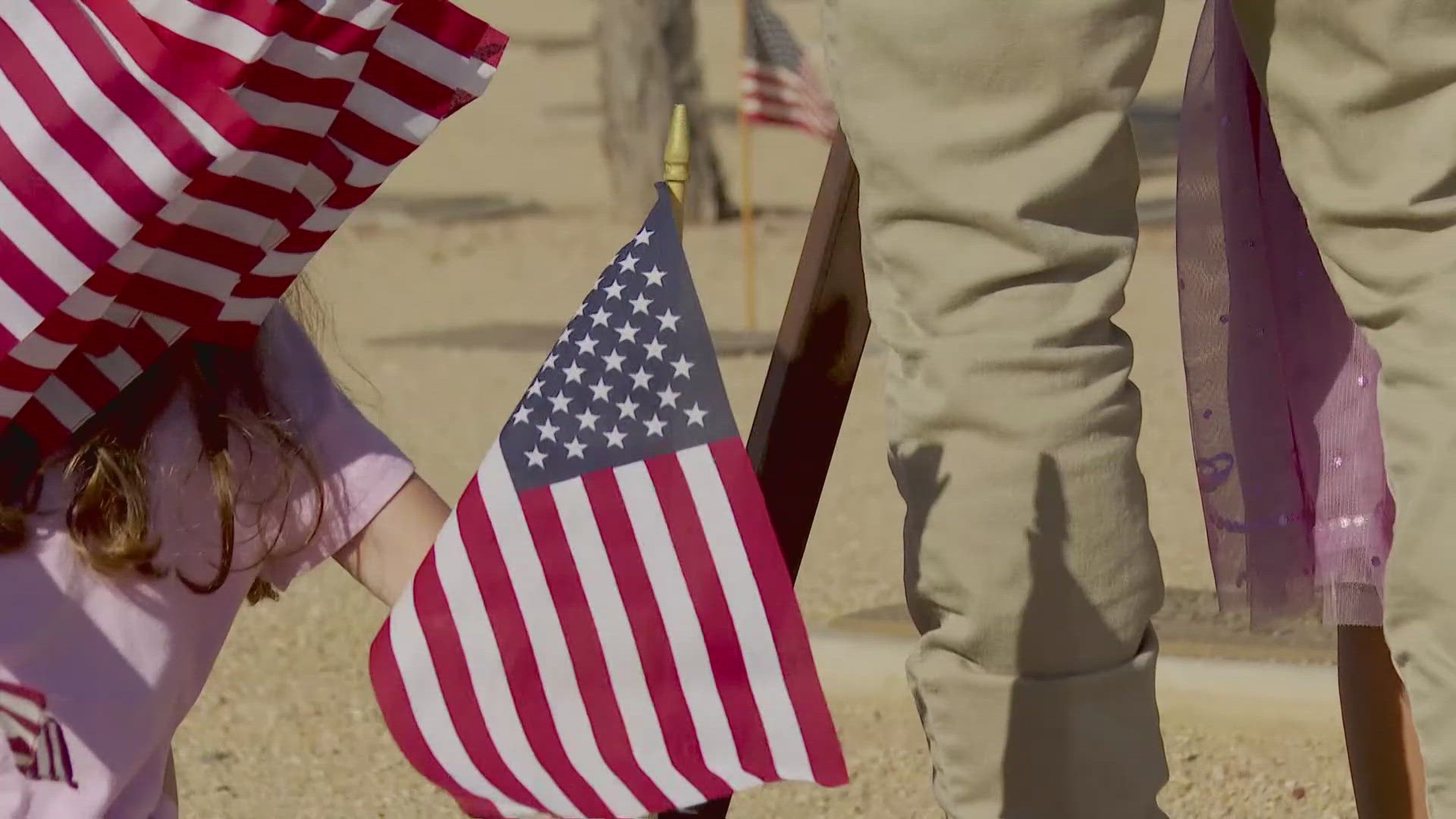 Scouts honor fallen heroes with flag planting in north Phoenix
