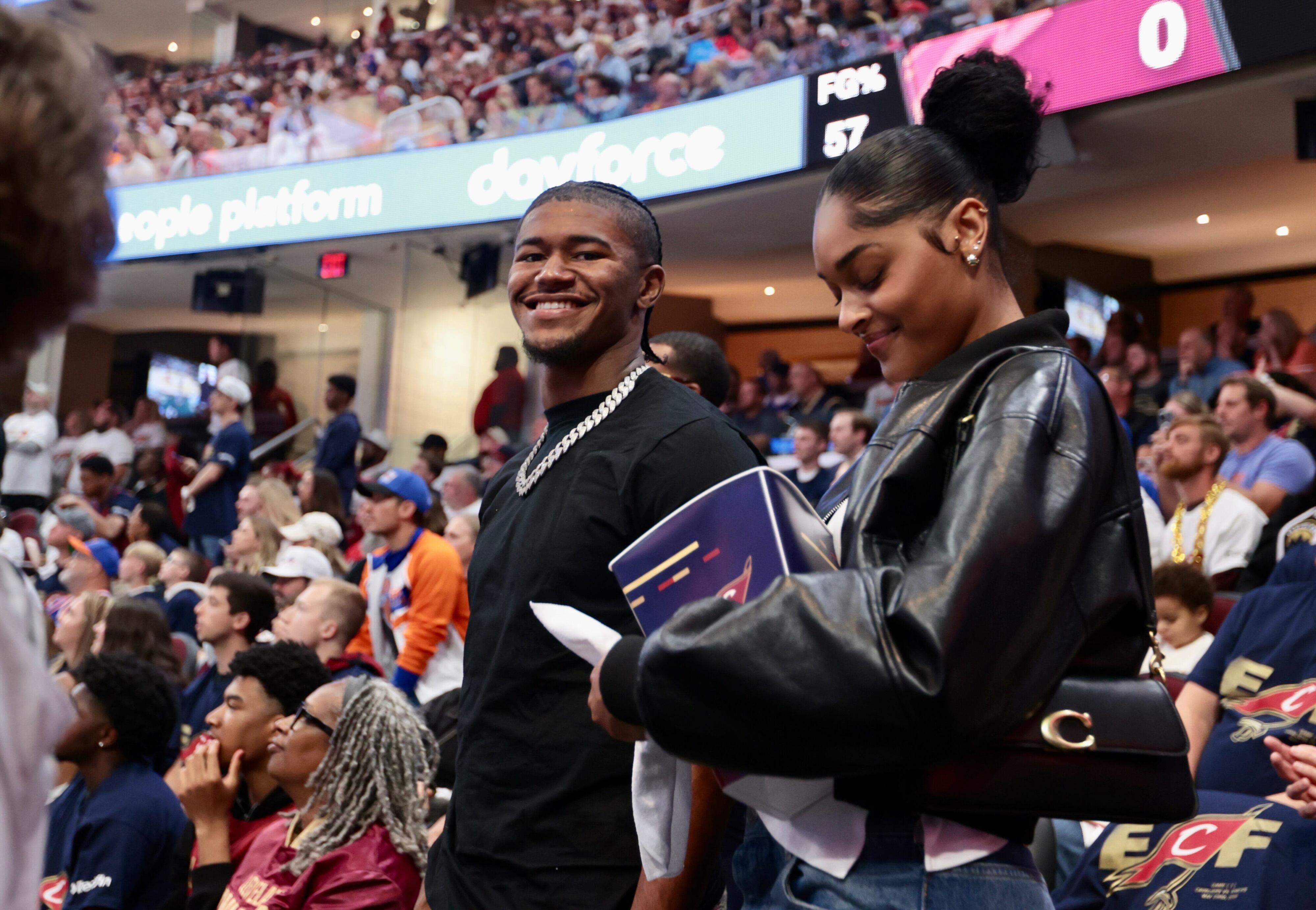 Taylor Swift, Travis Kelce and others spotted at Cavs vs. Knicks Game 3 ...
