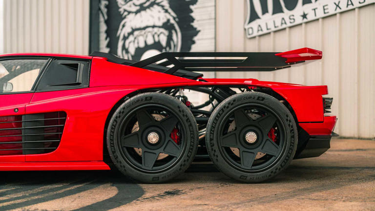 Gas Monkey Garage finally reveals the world's only 6-wheeled Ferrari