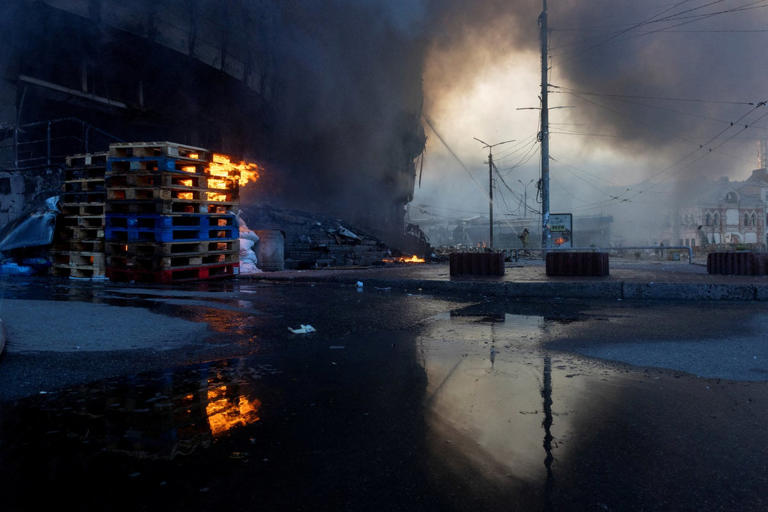 Ukraine live: Kyiv region 'hit by high-speed Oreshnik missile'