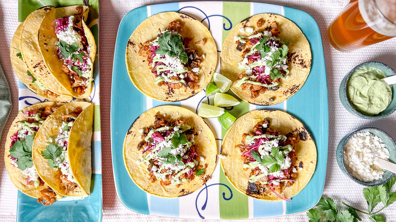 Roasted cauliflower tacos with the works recipe