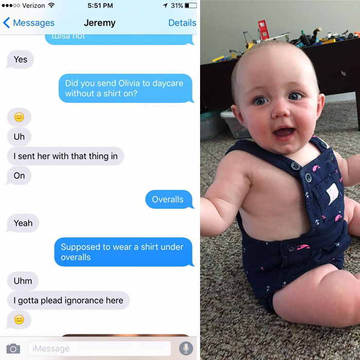 Dad hilariously fails to dress his baby, now wives are sharing their ...